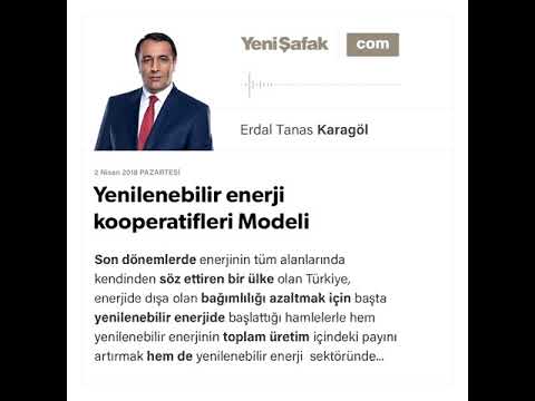 Yenilenebilir enerji kooperatifleri modeli - Erdal Tanas Karagöl - 02.04.2018