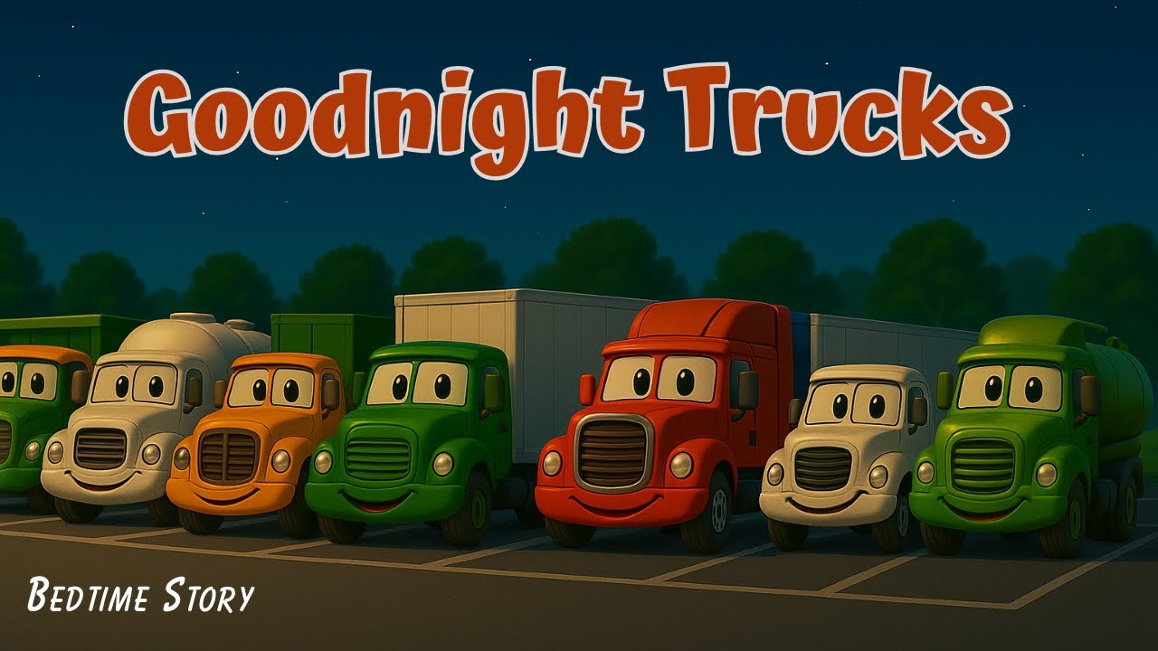 Goodnight Trucks🛻The Ultimate Bedtime Story for Kids💤Soothing Music to ...
