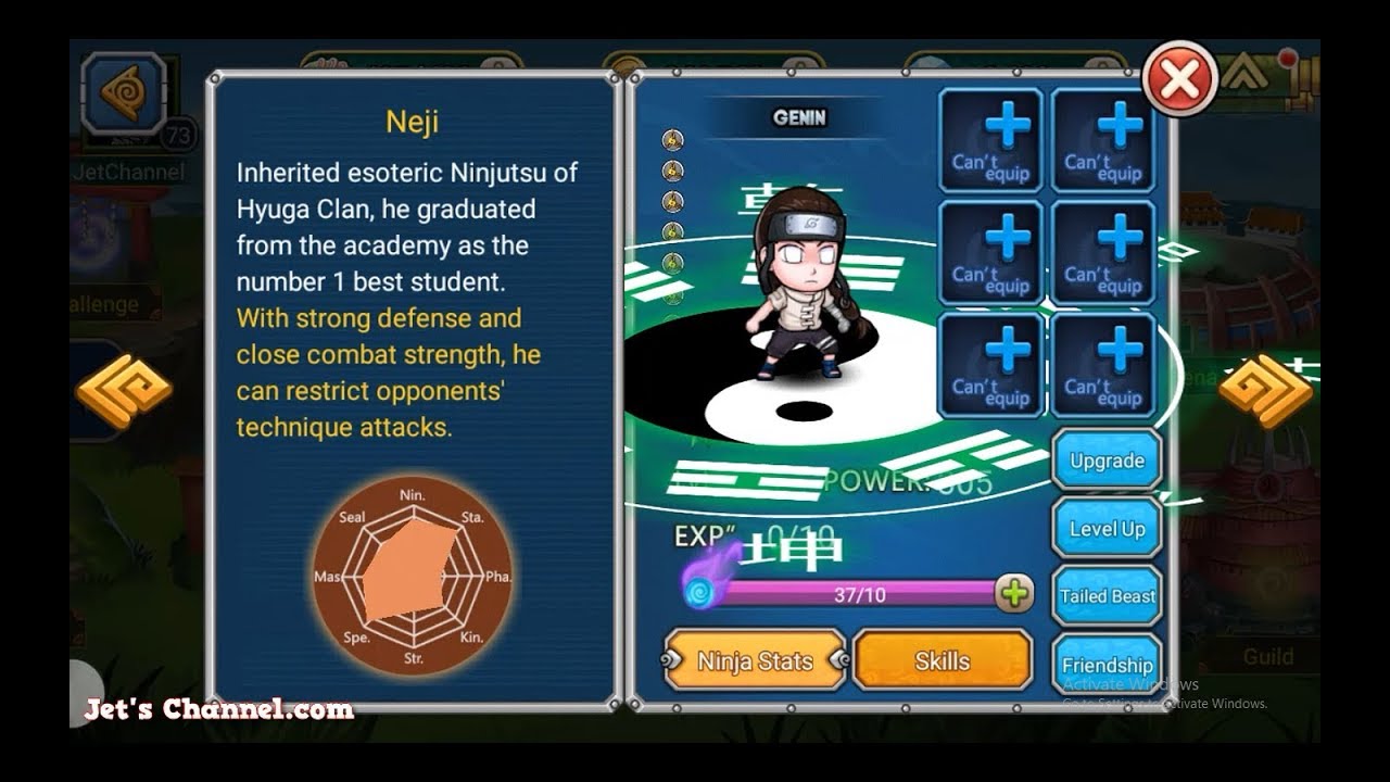 Upgrade Neji (Game Naruto) | Ninja Rebirth - Monster Legend | Jet's ...