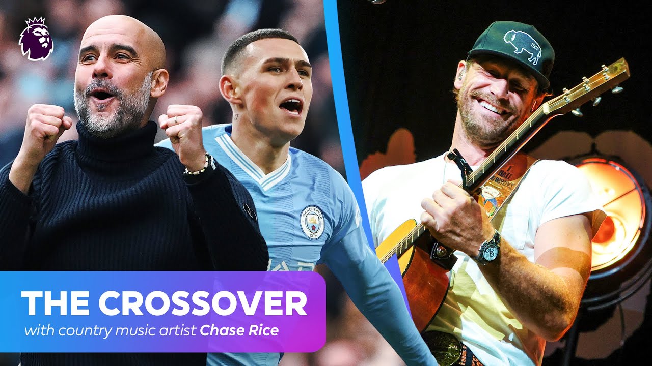 Chase Rice meets Pep at the Man City title parade! | The Crossover ...