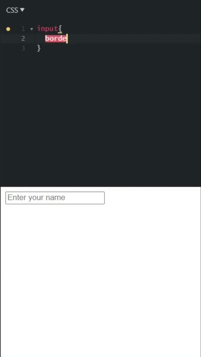 Input Text Html Css Shorts Youtube