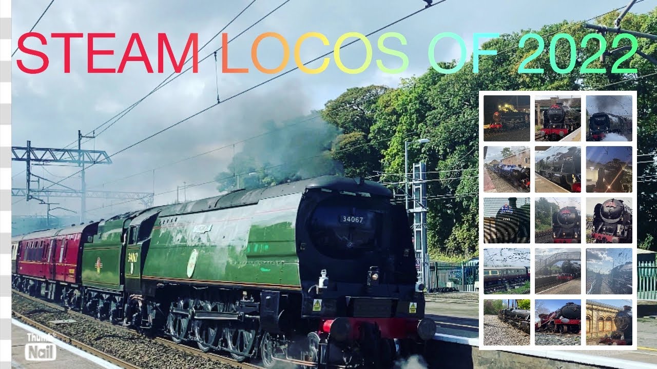 Steam locos of 2022. Rail tours/light loco movements and cinderbarrow ...