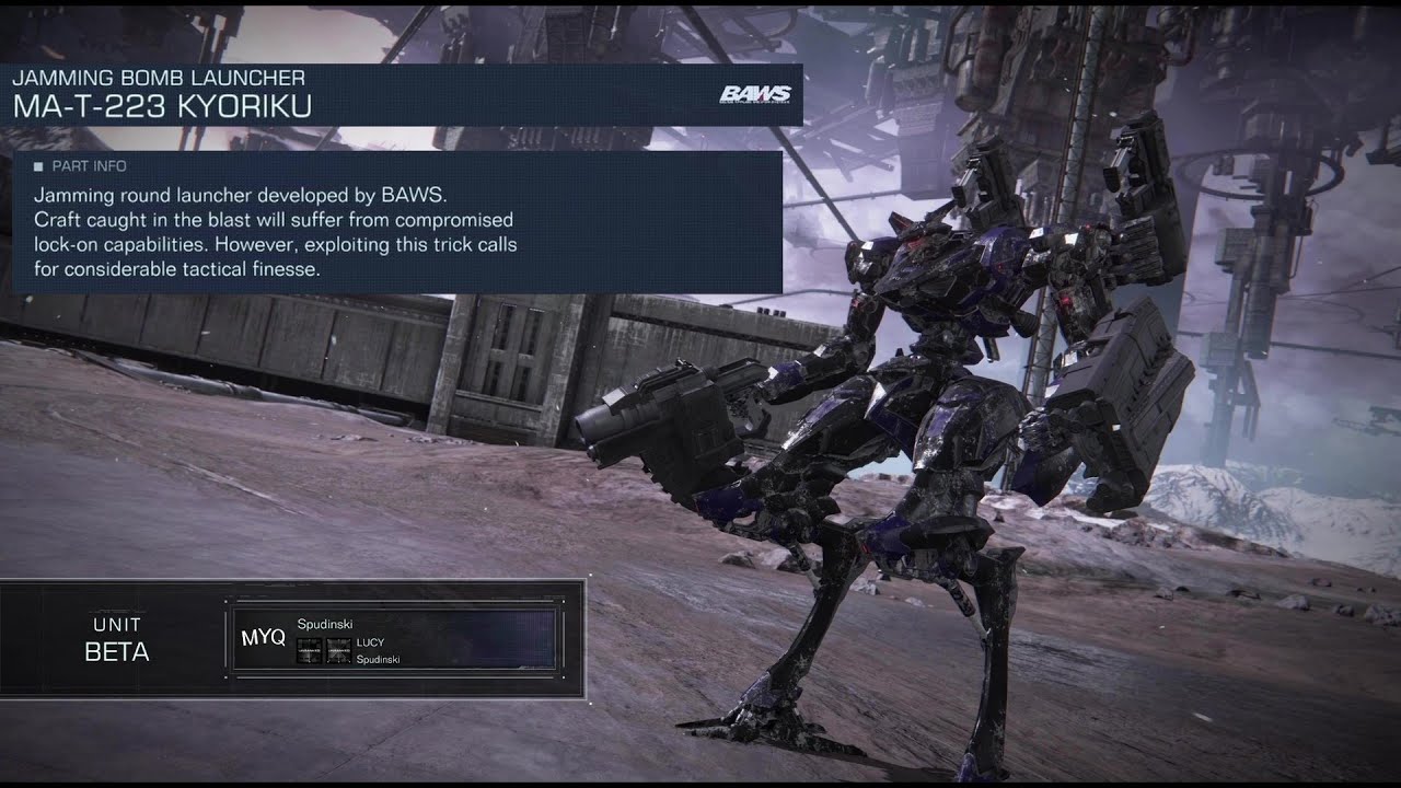 Armored Core 6 - Jamming Bomb Launcher on a Speed Build - YouTube
