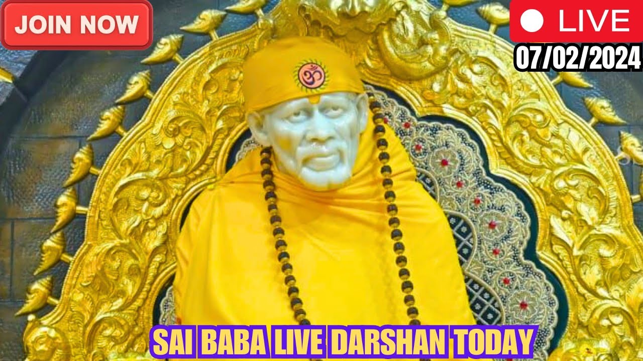🔴 Sai Baba Live Darshan Today || 07 - February 2024 || Wednesday ...
