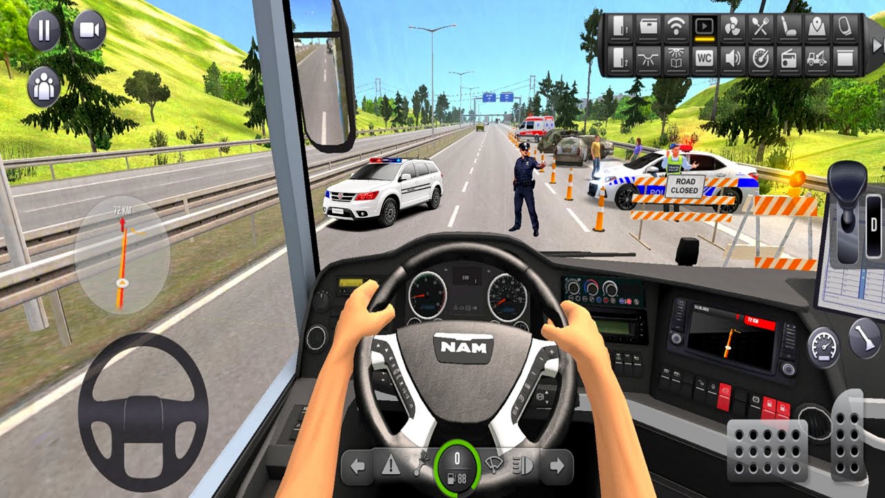 Passanger City Bus Driving 🚌 Highway Car Crash Police Rescue - Bus ...