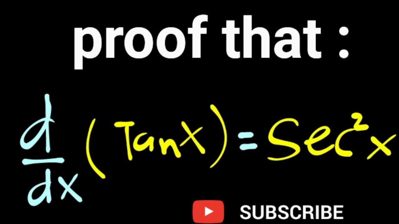 Calculus | How to proof the derivative of tanx. #calculus #derivatives ...