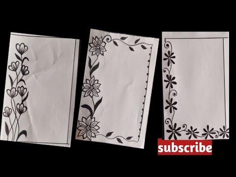 Black border design😀 for project || Project design😀 Front/cover page ...