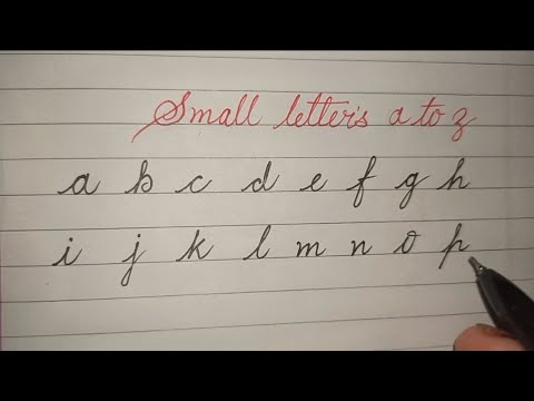 How to write small & capital letters in Cursive handwriting || Cursive ...