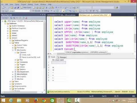 Programming with SQL , built in function and user define function - YouTube
