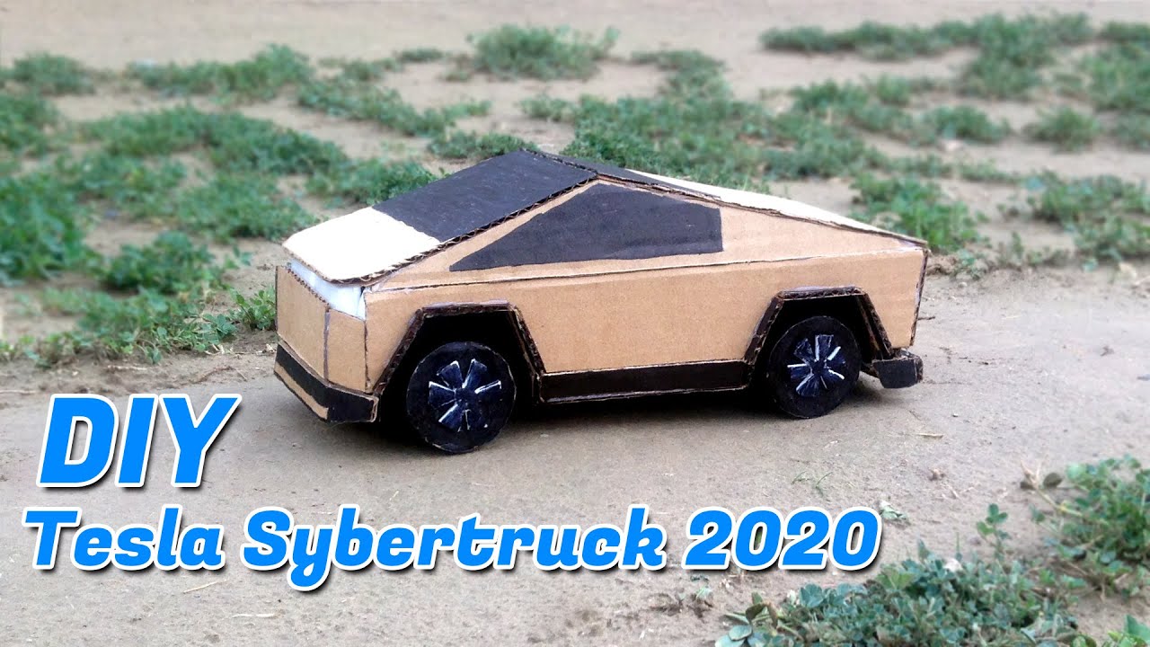 How To Make a Car Tesla Cybertruch with cardboard - Amazing DIY tesla ...