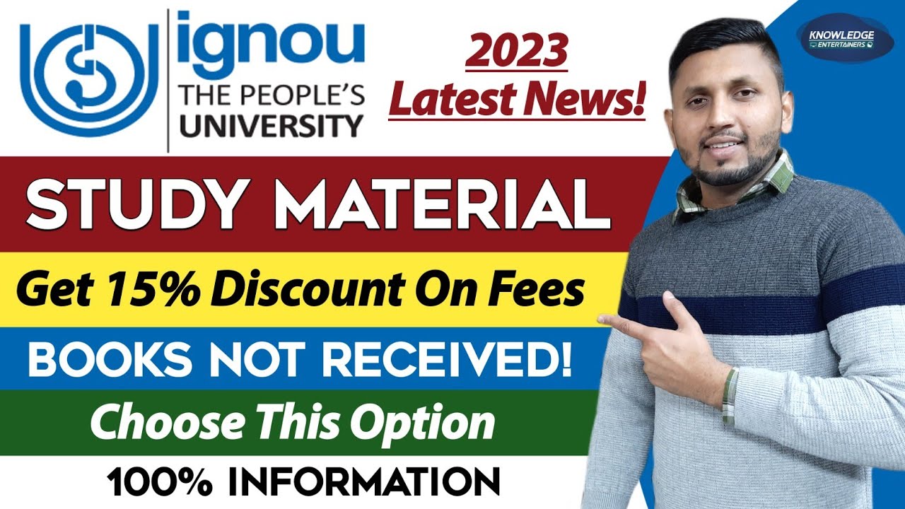 IGNOU Study Material Option (15% Discount On Fees!) | IGNOU Books कैसे ...