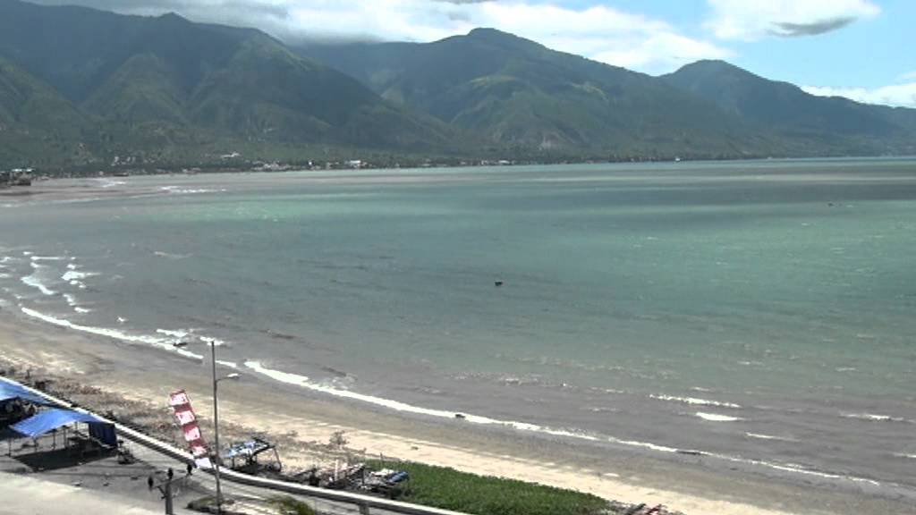 palu bay views from private balcony palu golden hotel - YouTube