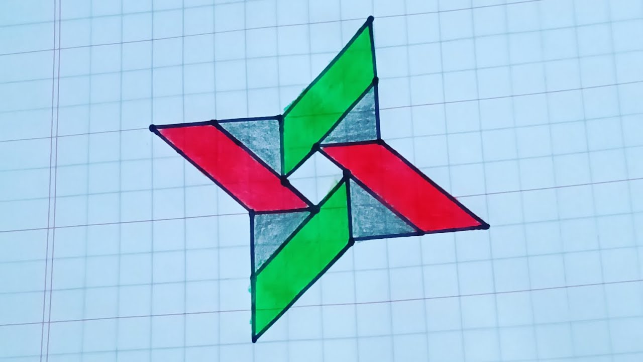 Simple 😎😎 Geometrical pattern design || Easy geometry 3D art || Draw ...