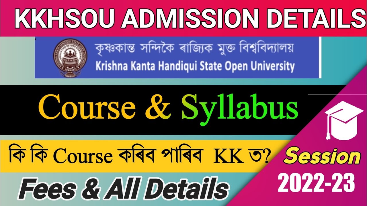 KKHSOU admission full details 2022-23 || Course details || KKHSOU MA ...