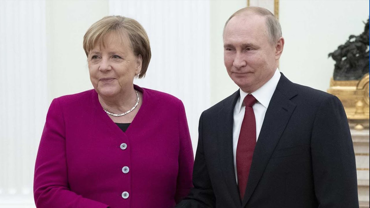 Russian and German leaders discuss Libya, Iran in Moscow - YouTube