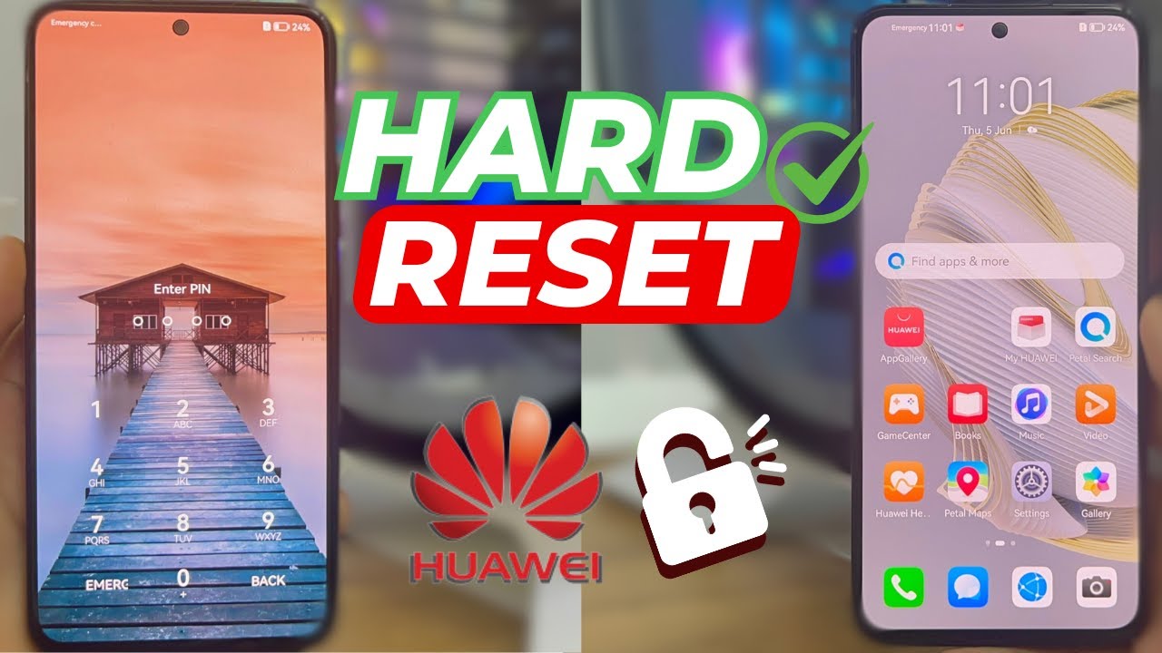 Huawei Nova Hard Reset Remove Screen Lock || Huawei Factory Reset - YouTube