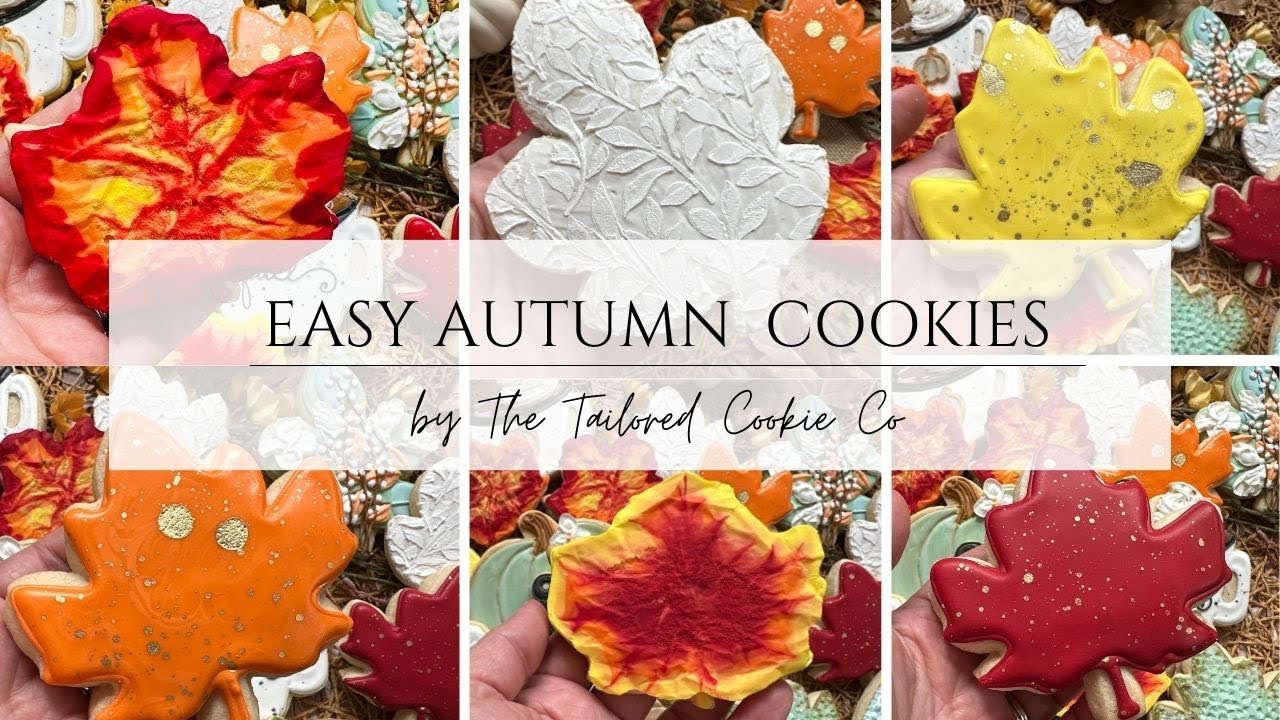 Easy AUTUMN FALL Decorated Cookies with Royal Icing Satisfying to Watch ...