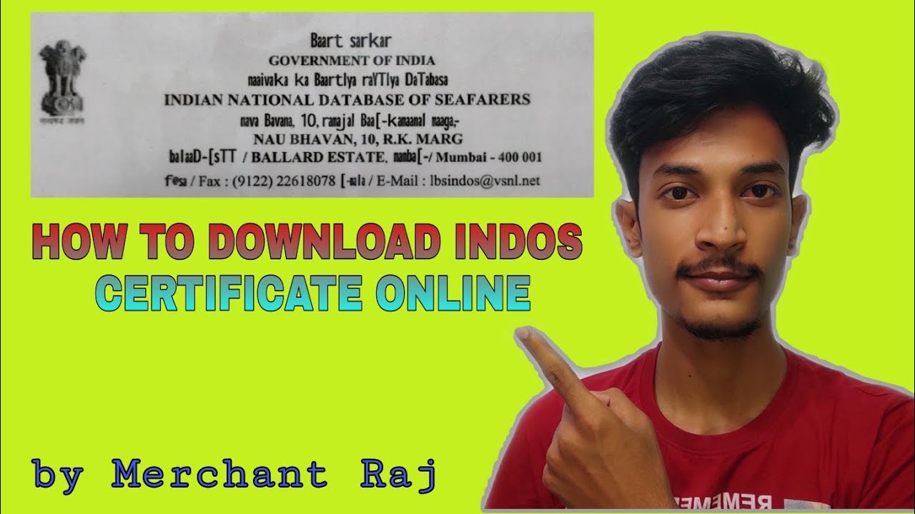HOW TO DOWNLOAD & PRINT INDOS CERTIFICATE ONLINE || MERCHANT RAJ - YouTube