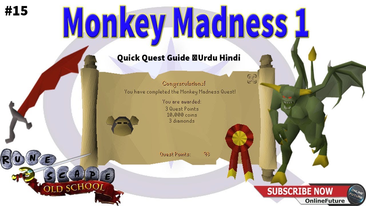 OSRS│How To Complete Monkey Madness 1 2019 │Quick Quest Guide │Urdu Hindi - YouTube