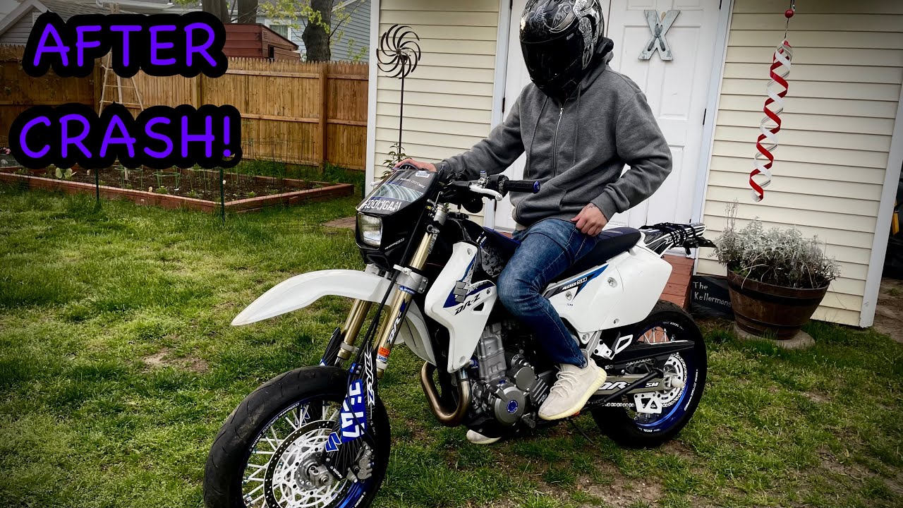 First Ride Back After DRZ400SM Crash! - YouTube