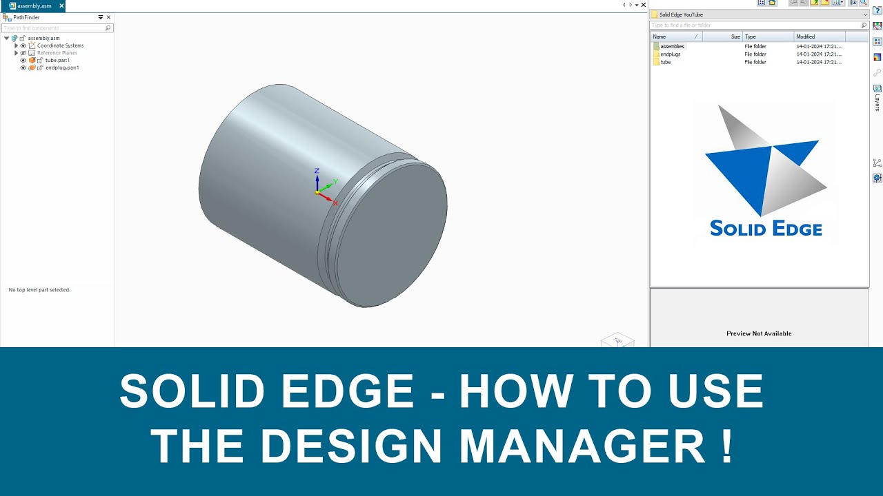Solid Edge - The Design Manager - YouTube