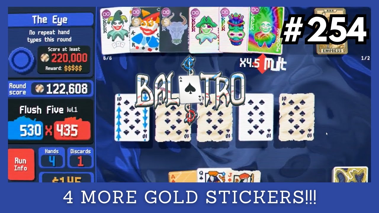 4 More Golden Stickers! [Balatro #254] - YouTube
