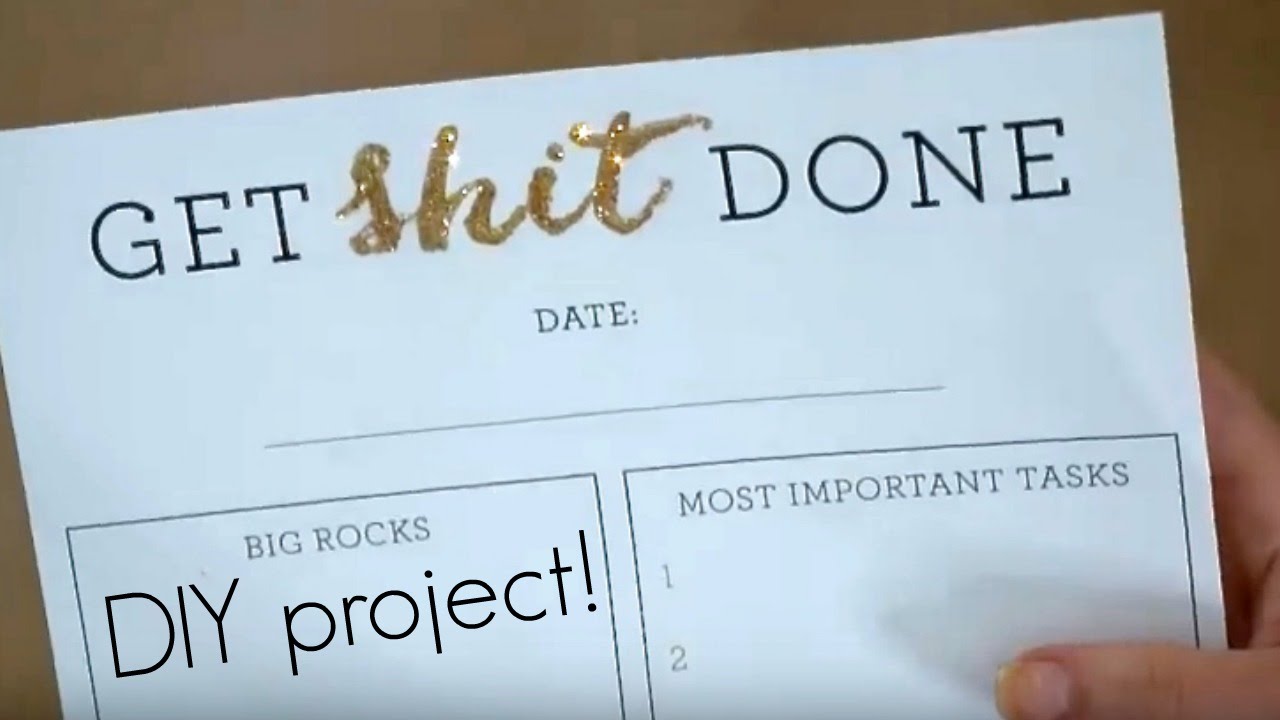 DIY glitter dry erase To-Do list - YouTube