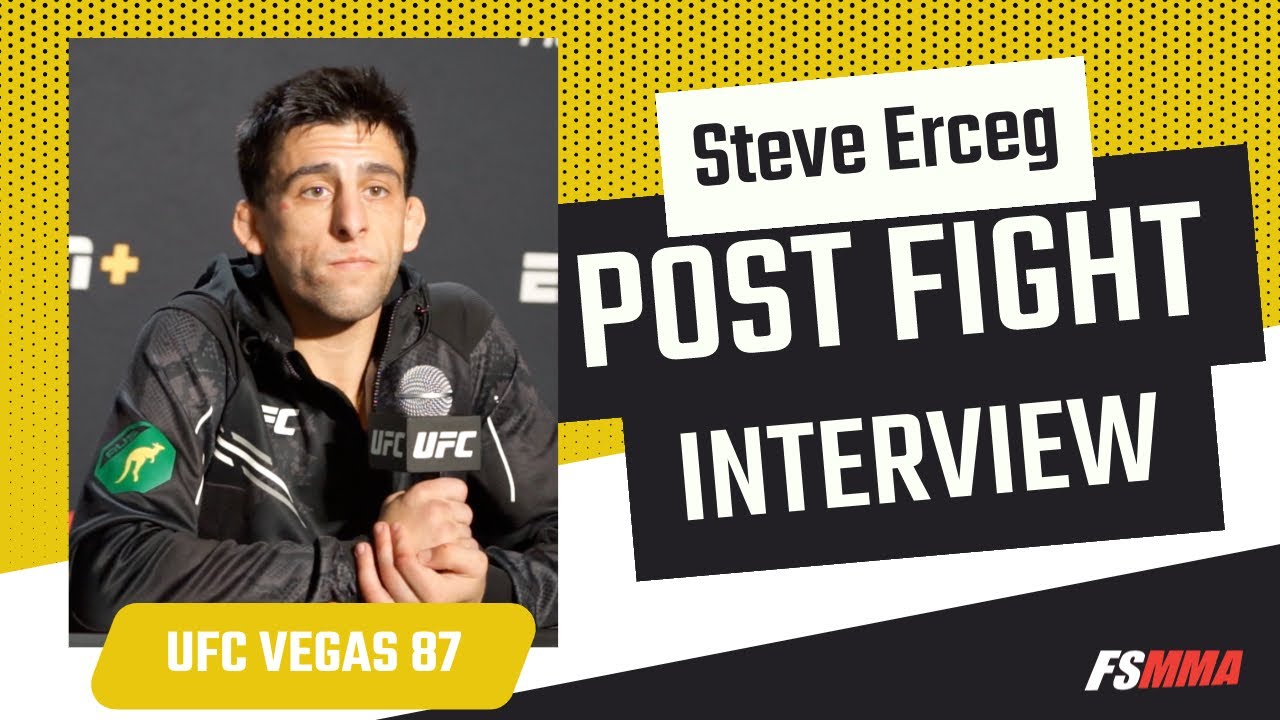 Steve Erceg full UFC Vegas 87 post-fight interview - YouTube