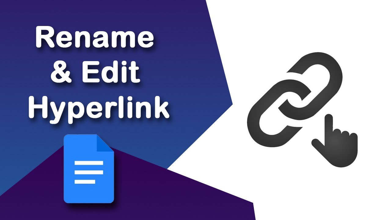 How to rename and edit a hyperlink in Google Docs - YouTube