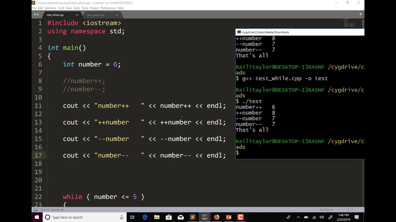 51 - Increment and decrement operators in c++ - YouTube