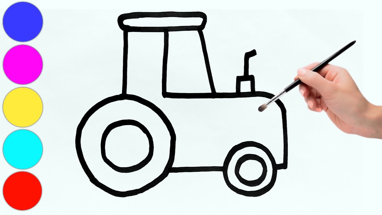 Easy road roller drawing।।Easy drawing for Kids।।children Drawing ...