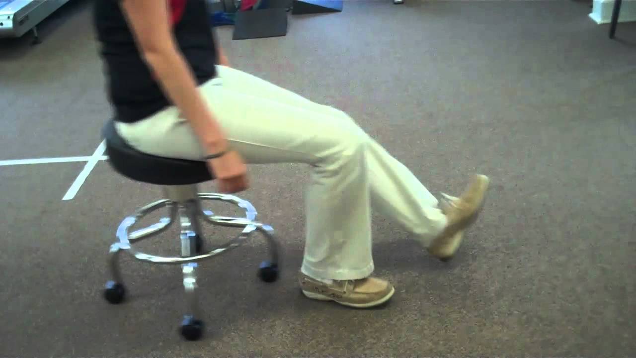 Hamstring Stool walk. - YouTube