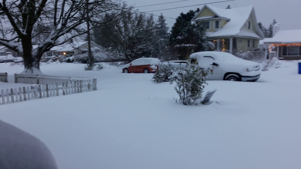 Portland Snow day 01/11/17 - YouTube