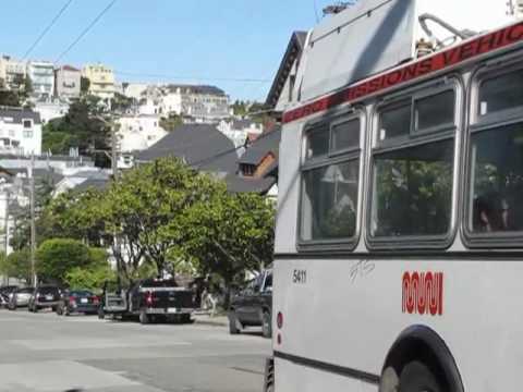 San Francisco Municipal Railway Skoda 40 Foot Trackless Trolleys - YouTube