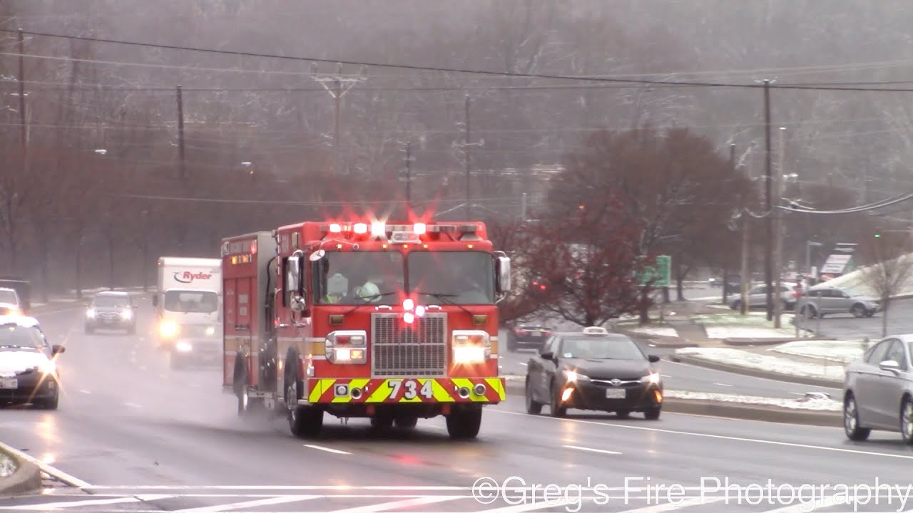MCFRS Truck 734 & Engine 734 Responding - YouTube