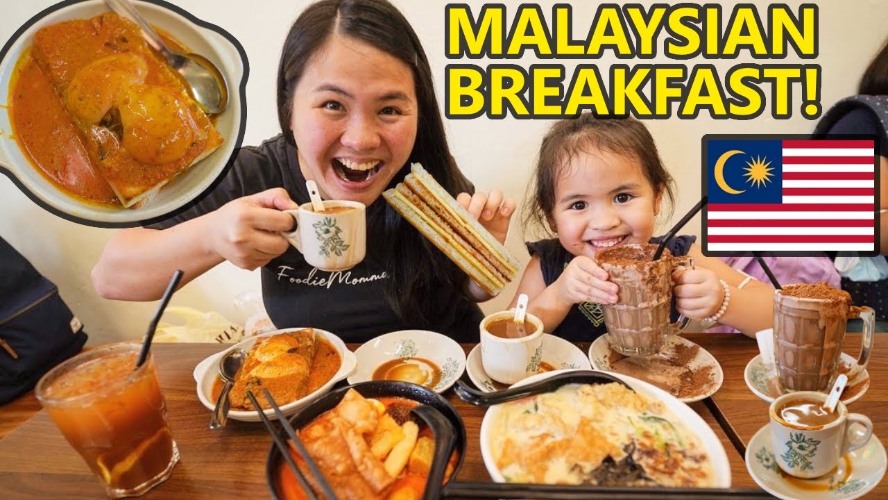 What Breakfast Looks Like in Malaysia! NANYANG KOPI, Kaya Toast, Curry ...