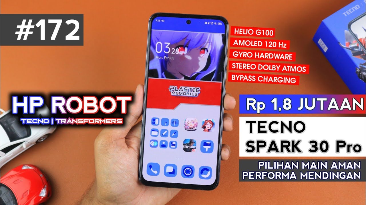 CONTOH HP MURAH PAKET LENGKAP! - Unboxing TECNO SPARK 30 PRO + Gaming ...