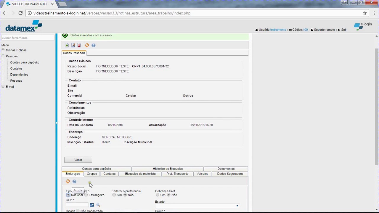 [Treinamento TMS Datamex ] - 02: Cadastro de Pessoas - YouTube