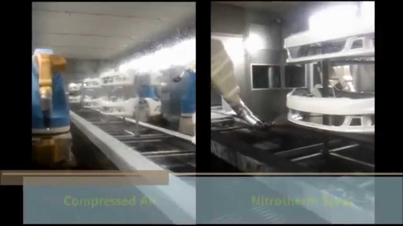 Verniciatura paraurti con Nitrotherm Spray / Bumpers coating with ...