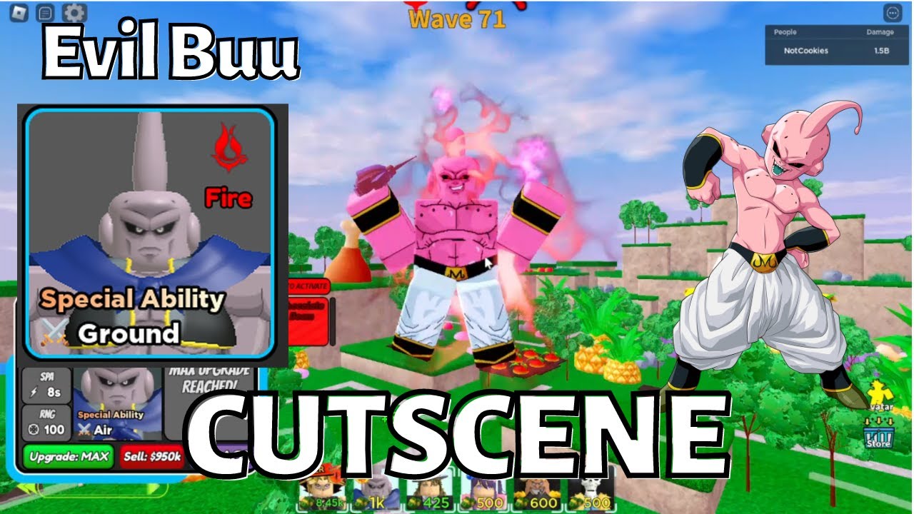 Boo (Evil) (Evil Buu) Chocolate Beam Ability Cutscene | All Star Tower ...