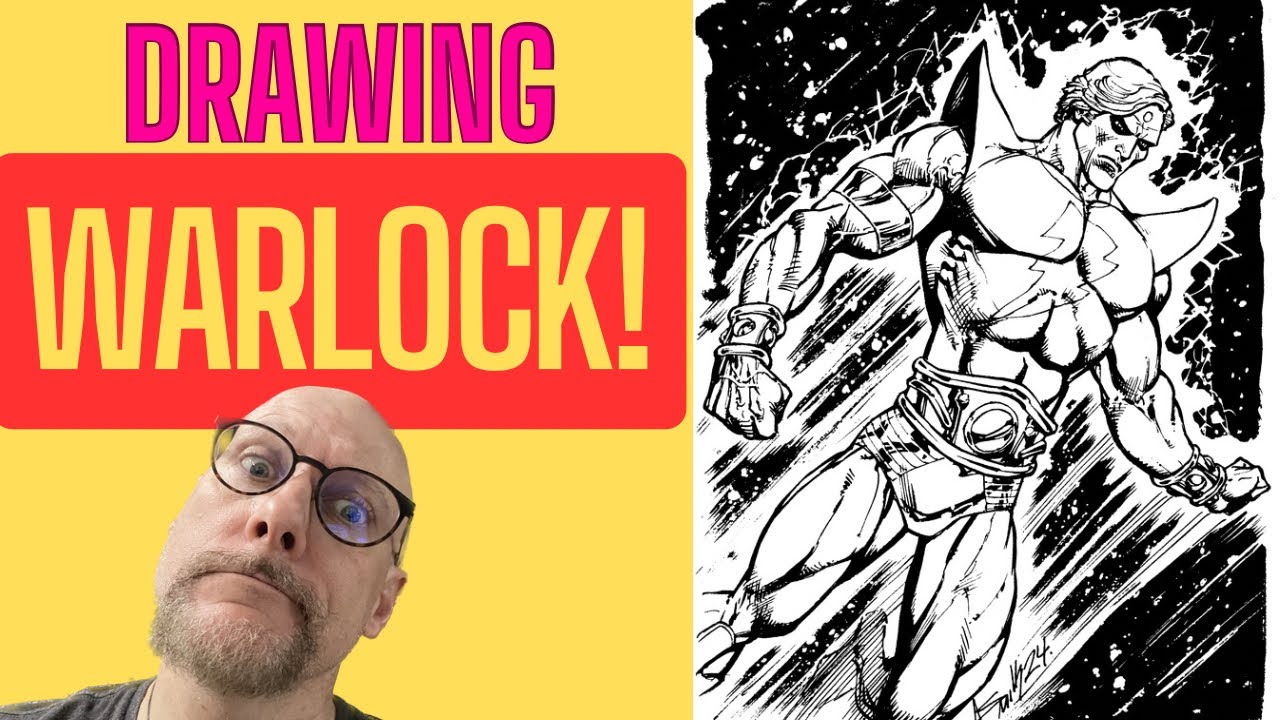 Time-Lapse drawing of WARLOCK! - YouTube