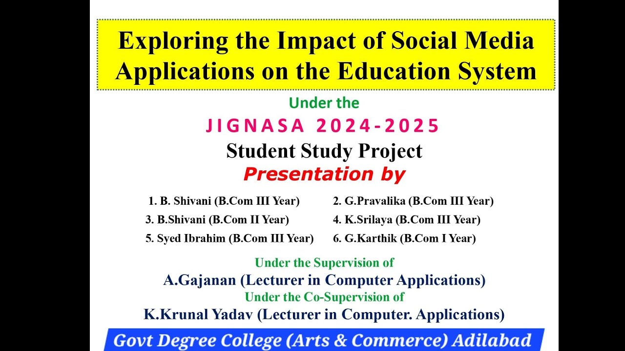 Student Jignasa Study Project Government Degree college Arts and ...