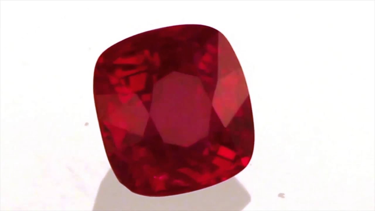 RED RUBY CUSHION CUT GEMSTONE - 5338 - YouTube