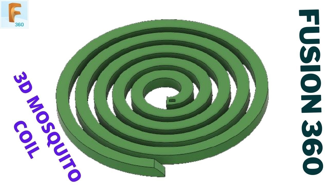 3D Mosquito Coil Fusion 360 | Learn Fusion 360 2021 ...