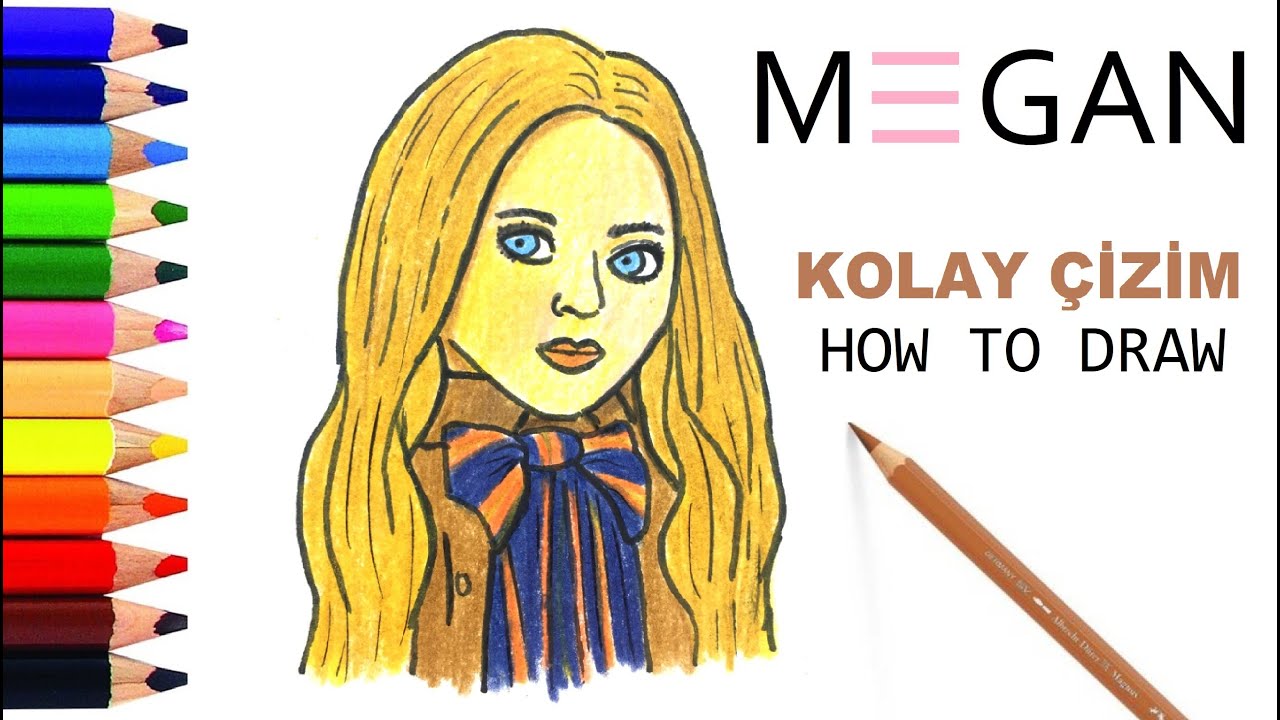 Easy Drawing M3GAN I Kolay M3GAN Çizimi I Kötü Kız Nasıl Çizilir? - YouTube