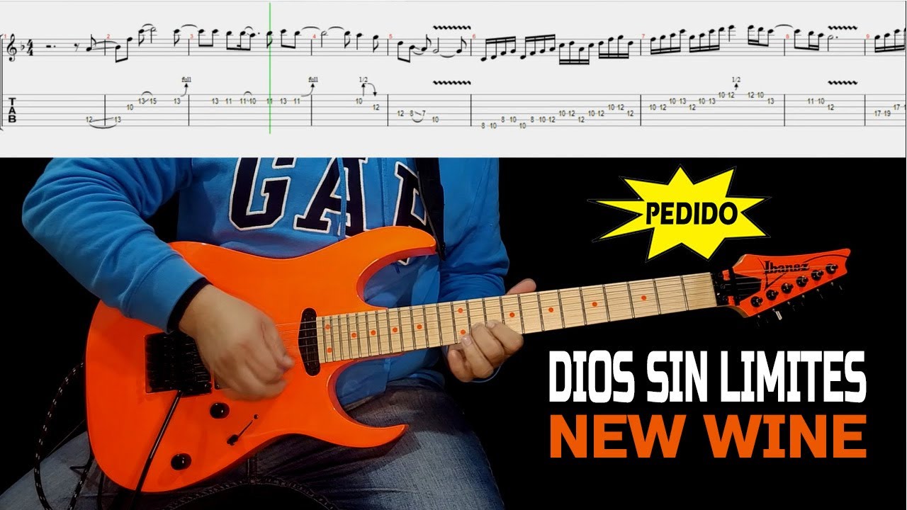 Dios Sin Límites - New Wine (Guitar Solo) [Tab On Screen] Acordes ...