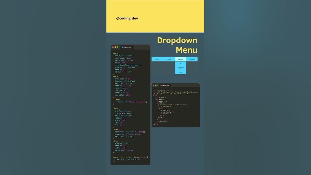 Navbar With Drop Down Menu Using Html And Css Html Webdesign Python Css Htmlcss Html5