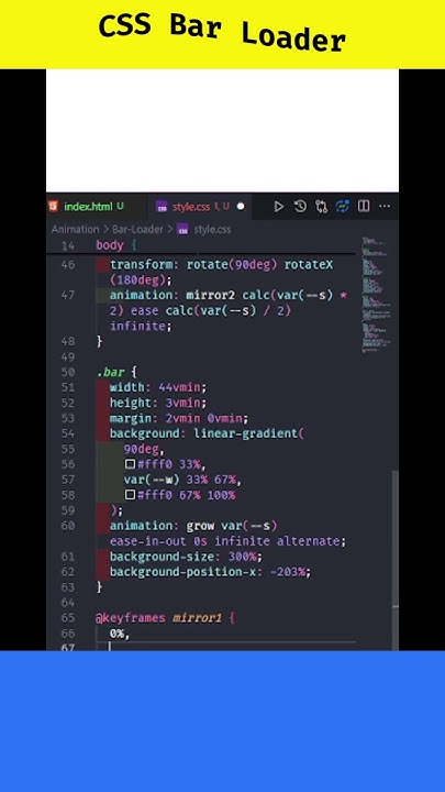 Bar Loader CSS Unique Loading Animation Hiệu Ứng Tải Độc Đáo Bằng CSS Thuần - YouTube