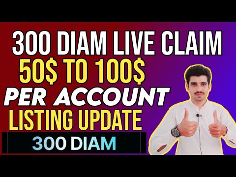 Wow earn 50$ to 100$ per account good news | 300 diam token live ...