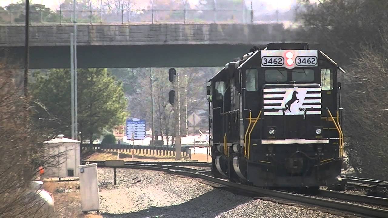 Norfolk Southern G89 SB SD40-2's & Awesome Crew in Austell,Ga 03-08-2014© - YouTube